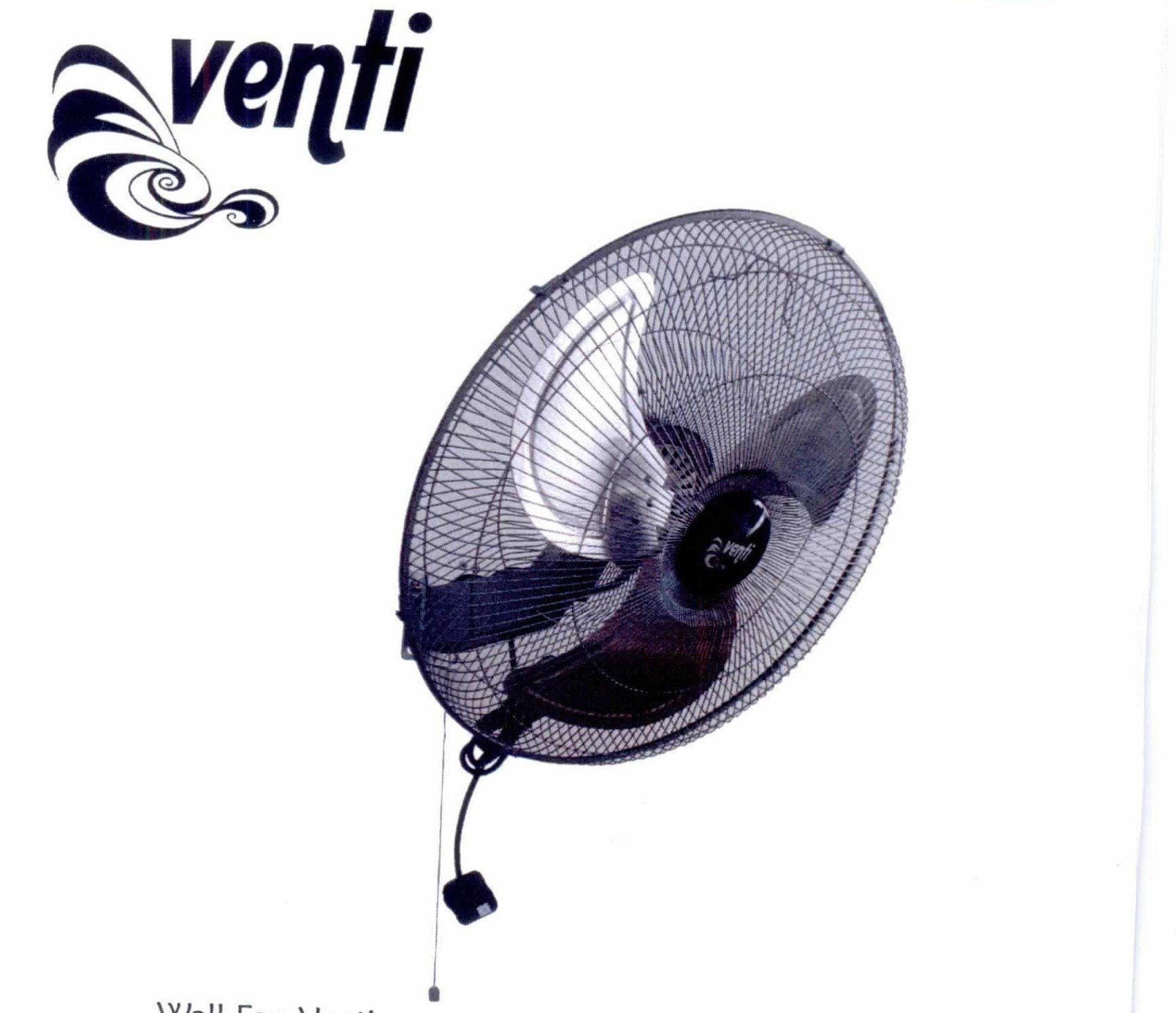 Venti 16inch Wall Fan Stainless Steel